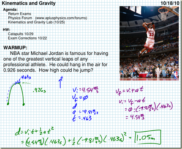 Kinematics and Gravity Lab - Regents Physics